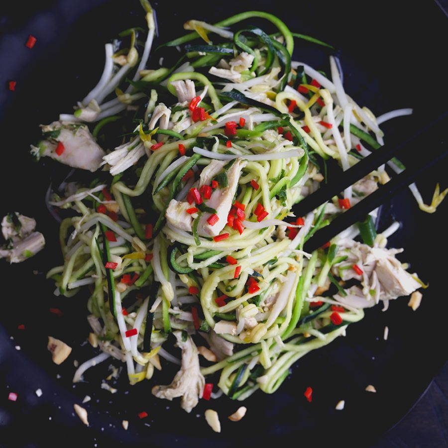 SKINNYASIA: Ginger & Spring Onion Chicken Salad - Skinnymixers